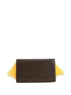 Celine Bicolor Trapeze Bag Leather Small Satchel