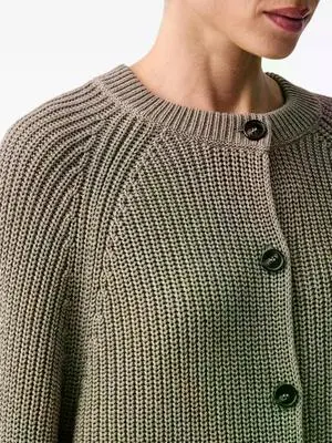 Marc O'polo Ribbed-knit Raglan-sleeve Cardigan