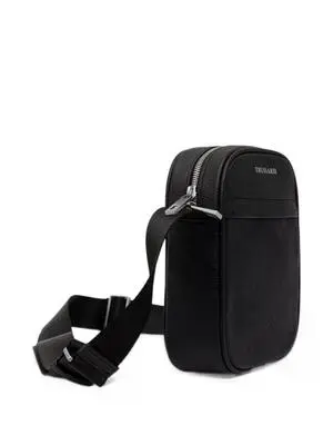 TRUSSARDI Small Office Logo-lettering Cross Body Bag - Black