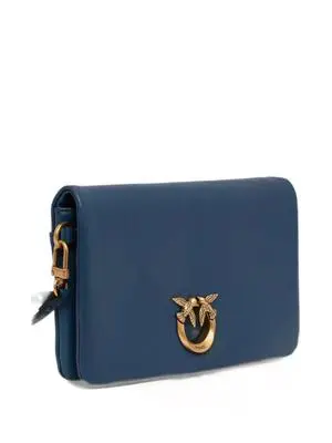 Pinko Love Bag Click Soft Horizontal Mini Small Crossbody-clutch In Leather