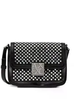 Armani Exchange Crystal-embellished Logo-plaque Mini Crossbody Bag