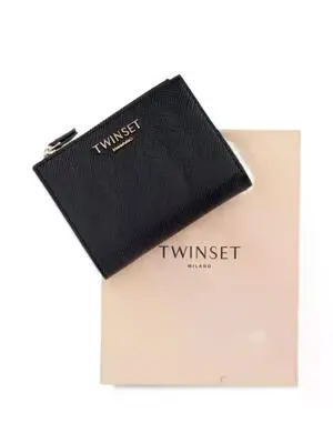 TWINSET Logo-lettering Cross-grain Wallet