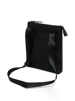 Armani Exchange Logo-embossed Messenger Bag - Black
