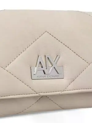 Armani Exchange Quilted Logo-plaque Crossbody Bag