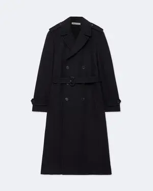 ALLSAINTS Coltra Double-breasted Trench Coat - Blue