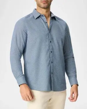 Robert Graham Apos;s Flagler Cotton Button-front Shirt - Navy