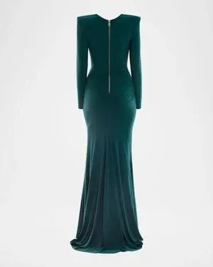ZHIVAGO Desires Are Memories Long-sleeve Jersey Gown