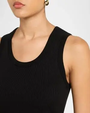 AGOLDE Shrunken Poppy Tank Top - Black