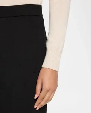 Eileen Fisher Cropped Double-knit Lantern Pants - Black