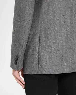 Dunhill Apos;s Wool & Cashmere Herringbone Sport Coat - Mid Grey