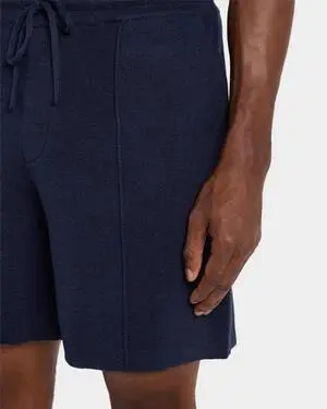 Hudson Jeans Apos;s Double-knit Pintuck Cotton-cashmere Drawstring Shorts - Fleet