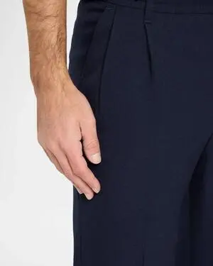 Dunhill Apos;s Wool Twill Pleated Trousers