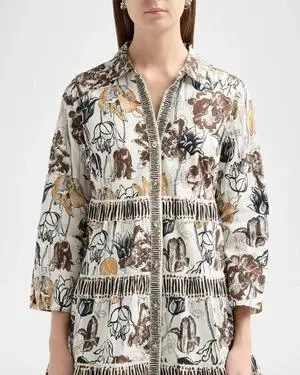 Lilly Pulitzer® Angie Tiered Floral-print Mini Dress - Coconut