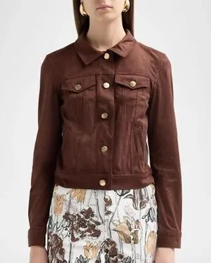 Lilly Pulitzer® Seaspray Faux Suede Jacket - Coco Beach