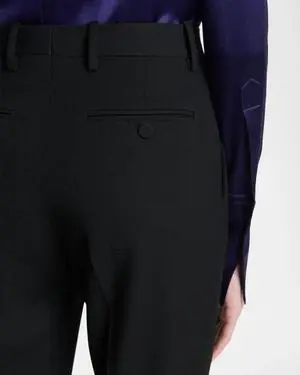 TOM FORD Straight-leg Wool Trousers - Black