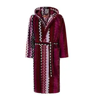 Missoni Giacomo Hooded Bathrobe - Red