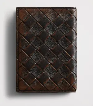 Bottega Veneta Leather Intrecciato Passport Case