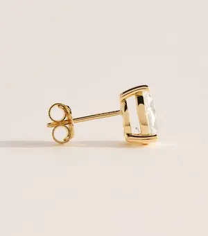Harrods Gold And Diamond Stud Earrings