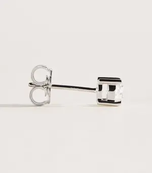 Harrods Gold And Diamond Stud Earrings