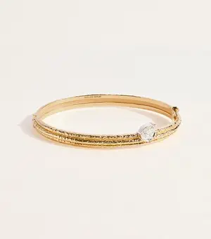 AZLEE Yellow And Diamond Dewdrop Bangle