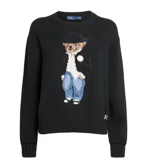 Polo Ralph Lauren Cotton Polo Bear Sweater - Black