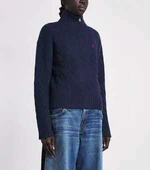 Polo Ralph Lauren Wool-cashmere Quarter-zip Sweater