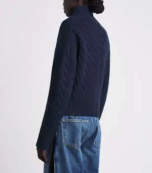 Polo Ralph Lauren Wool-cashmere Quarter-zip Sweater