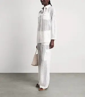 Melissa Odabash Crochet Odette Wide-leg Trousers
