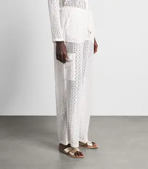 Melissa Odabash Crochet Odette Wide-leg Trousers