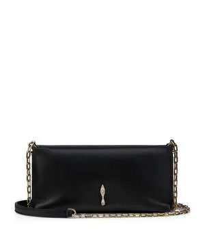 CHRISTIAN LOUBOUTIN Maykimay Leather Chain Pouch Bag - Black