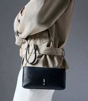 CHRISTIAN LOUBOUTIN Maykimay Leather Chain Pouch Bag