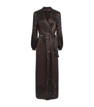 Johanna Ortiz Silk Timeless Concurse Maxi Dress - Brown