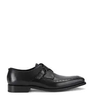 Kurt Geiger Leather Beaumont Monk Shoes - Black