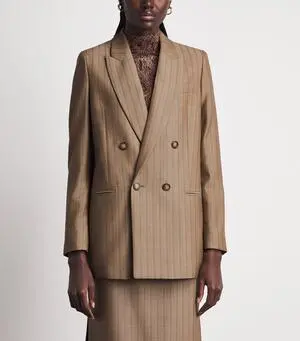 Etro Wool Jacquard Double-breasted Blazer