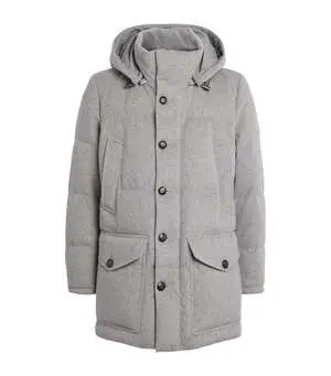 Pal Zileri Virgin Wool-cashmere Down Jacket - Grey