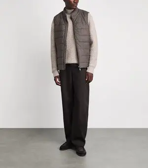 Eton Wool-cashmere Houndstooth Gilet
