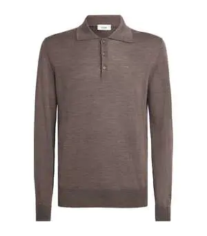 Eton Wool Polo Sweater - Brown