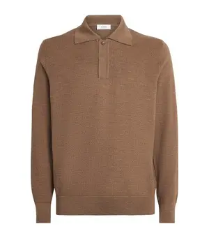 Eton Wool-knit Polo Sweater - Brown