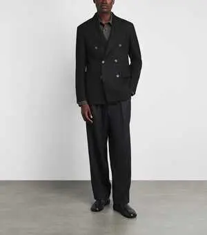 Eton Wool Double-breasted Blazer