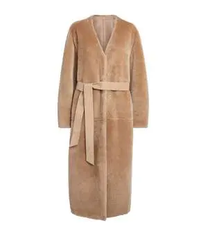 CHAROUX Shearling Edie Overcoat - Brown