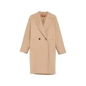 Max Mara Neutrals Coats Double Breasted & Peacoats - Cream