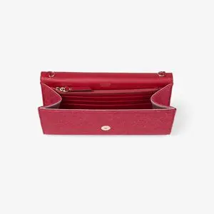 JIMMY CHOO Emmie Ruby Red Lace Clutch Bag
