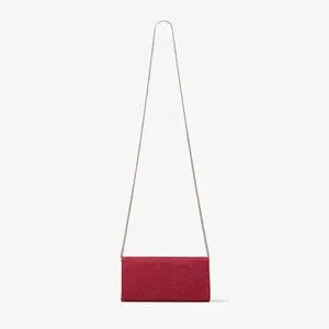 JIMMY CHOO Emmie Ruby Red Lace Clutch Bag
