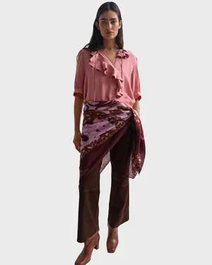 Rodebjer Blouse Xilla Fluid Solid - Pink