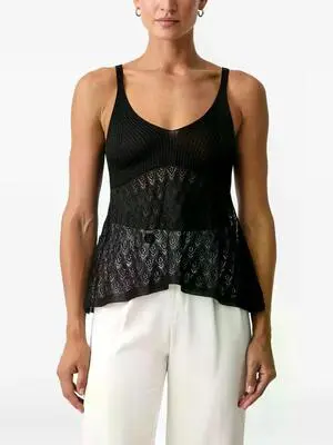 TWINSET Fitted Knit Top - Black