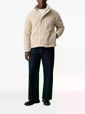 Guess Logo-debossed Jacket - Neutrals
