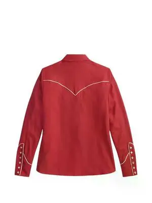 Ralph Lauren Floral Embroidered Shirt - Red