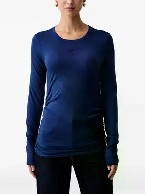 Pinko Logo-embroidered T-shirt - Blue