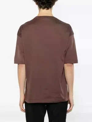 Kiton Logo-embroidered T-shirt - Brown