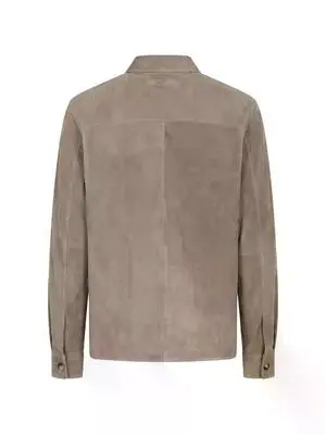Agnona Suede Utility Shirt Jacket